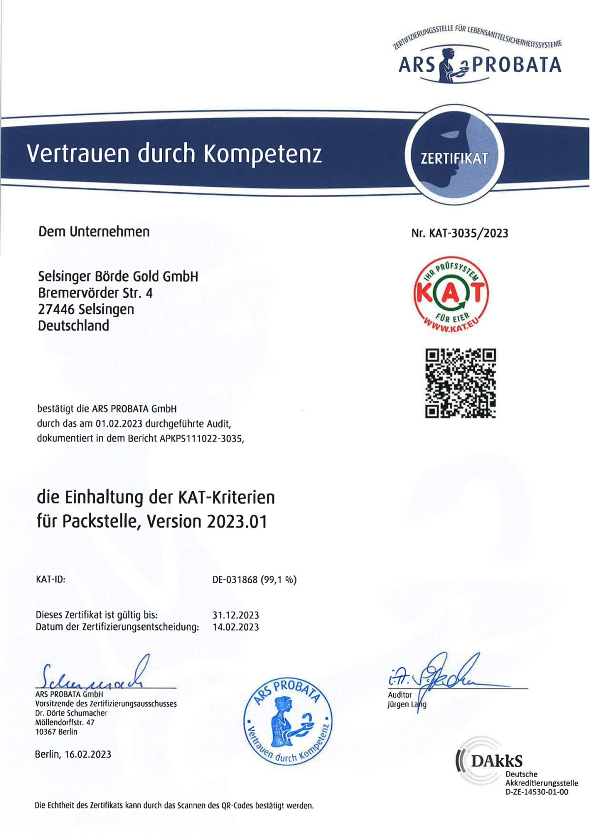 ARS PROBATA - Selsinger Börde Gold